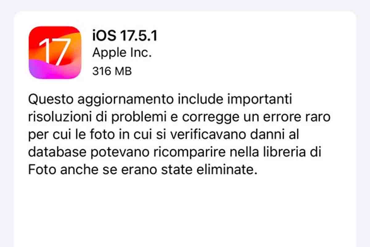 Apple rilascia iOS 17.5.1 per correggere il problema delle foto - Nextme